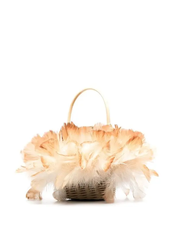 GATTI Jasmine Feather-embellished Bag