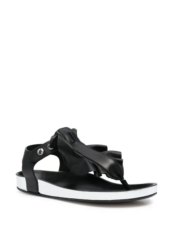 Isabel Marant Étoile Leather Ruffle-trim Sandals