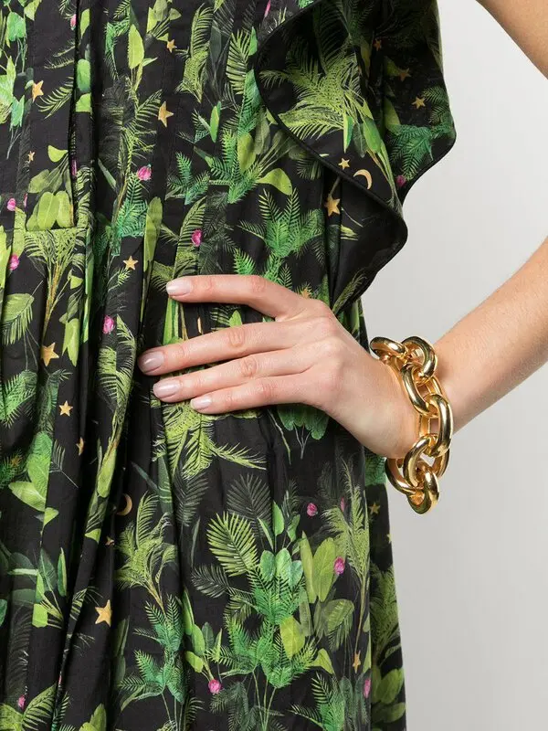 Cynthia Rowley Nairobi Tropical-Print Kaftan Dre In Green - 39% Off |  Editorialist