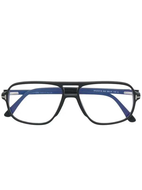 TOM FORD Pilot-frame Glasses - Black
