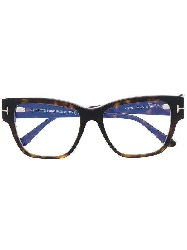TOM FORD Square Frame Glasses - Brown