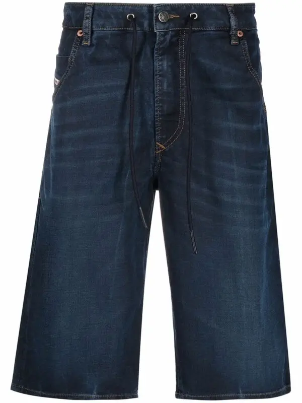 DIESEL® High-rise Drawstring Denim Shorts