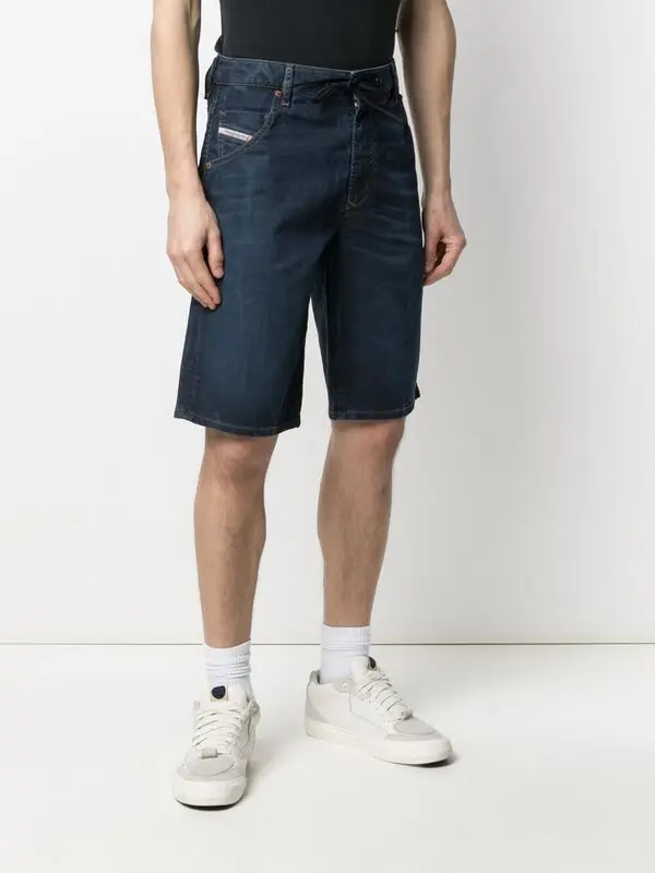 DIESEL® High-rise Drawstring Denim Shorts