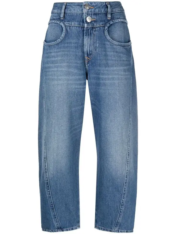 DIESEL® High-rise Cropped Straight-leg Trousers