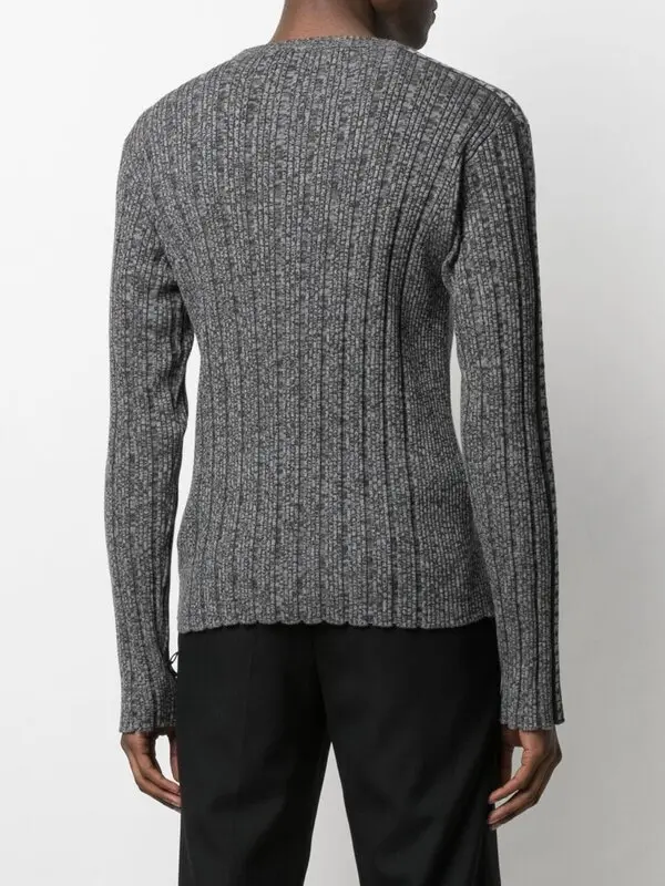 Off-White Ribbed Knit Jumper