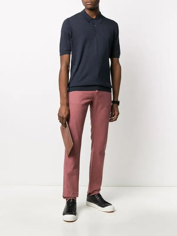 BARBA NAPOLI Knitted Polo Shirt