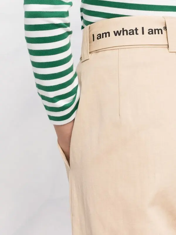 MSGM Belted Straight-leg Trousers - Neutrals