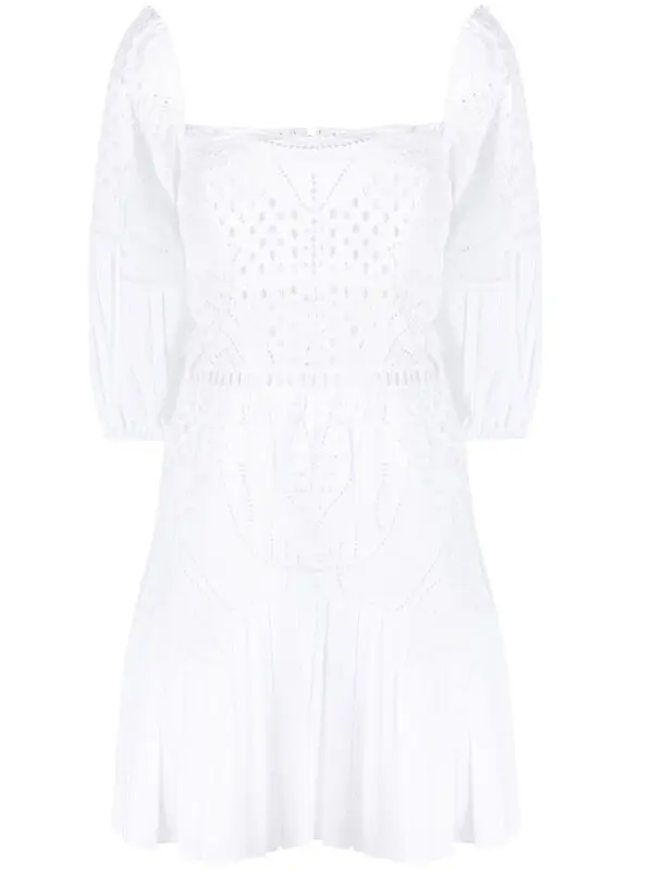 Alberta Ferretti Embroidered Cotton Dress