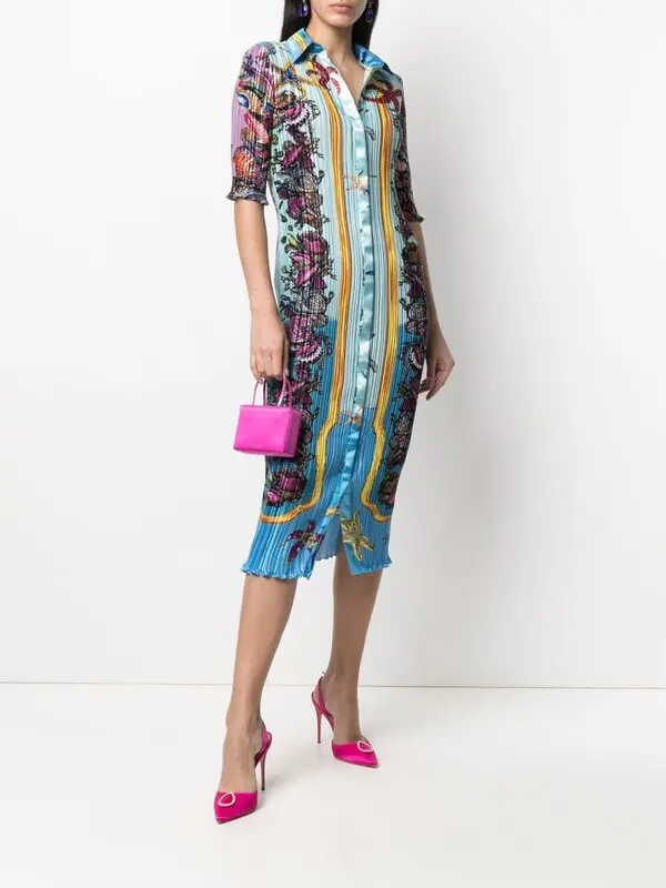 Versace Starfish-print Shirt Dress