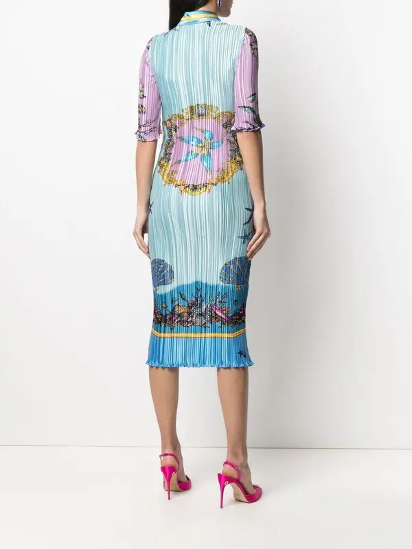 Versace Starfish-print Shirt Dress