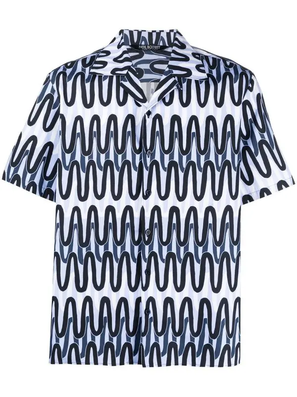 Neil Barrett Abstract-print Short-sleeve Shirt