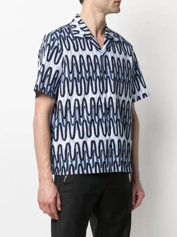 Neil Barrett Abstract-print Short-sleeve Shirt