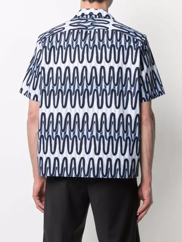 Neil Barrett Abstract-print Short-sleeve Shirt