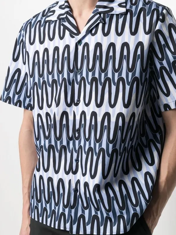 Neil Barrett Abstract-print Short-sleeve Shirt