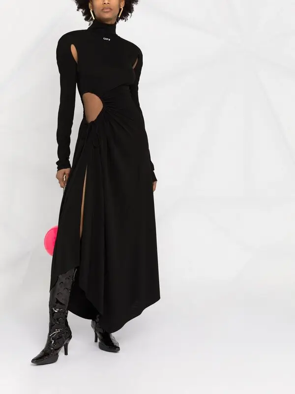Off-White Cut-out Detail Long Dress
