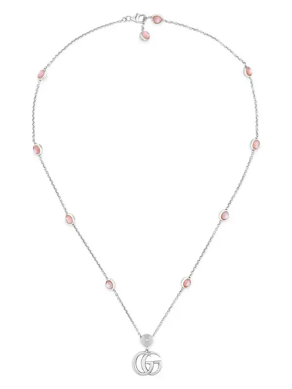 Gucci Double G Mother Of Pearl Necklace