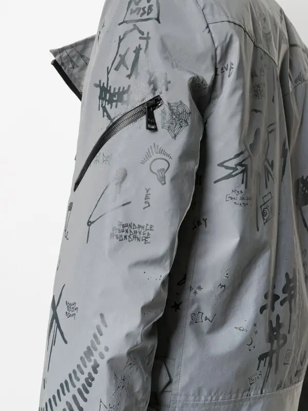 MJB - MARC JACQUES BURTON Graffiti-print Biker Jacket