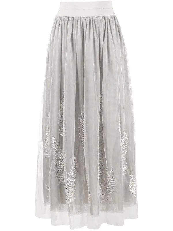 Lorena Antoniazzi Embellished Tulle Midi Skirt