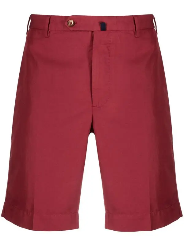 Incotex Knee-length Chino Shorts - Red
