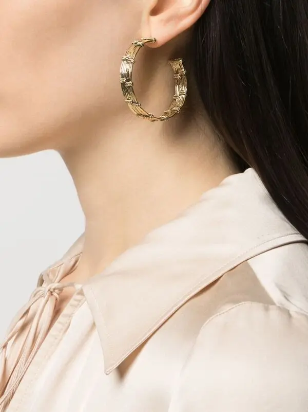AURÉLIE BIDERMANN Ava Textured Hoop Earrings