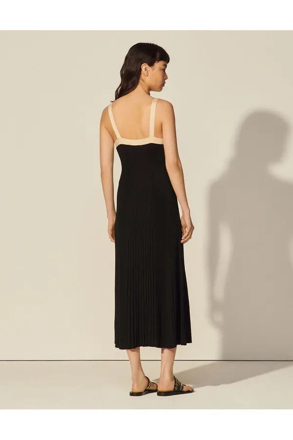 navy knit taffeta midi dress Betty Navy Knit Dress main image 0