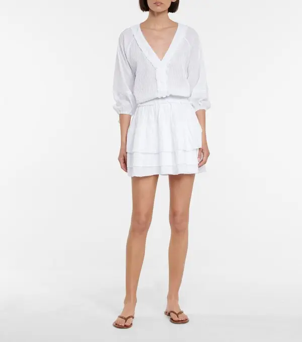 Poupette St Barth Ariel Cotton Minidress - White