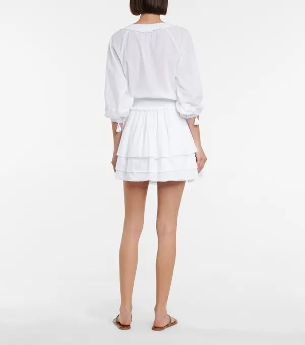 Poupette St Barth Ariel Cotton Minidress - White