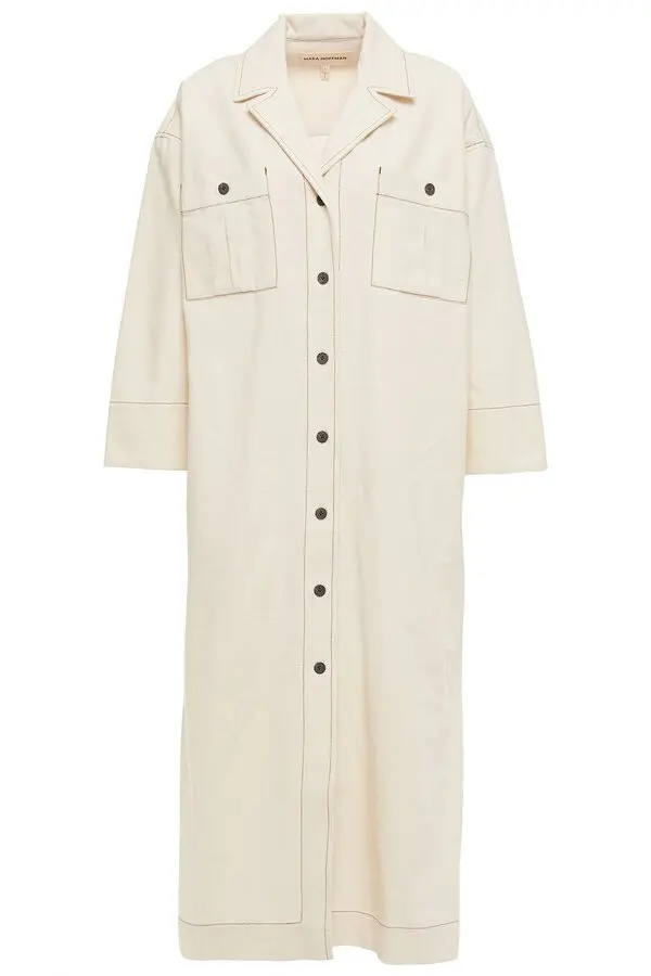 Mara Hoffman Sylvie Cotton-Canvas Midi Shirt Dress In Neutral - 43% Off |  Editorialist