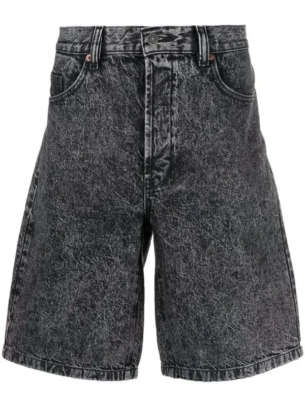 DIESEL® Marbled Effect Denim Shorts