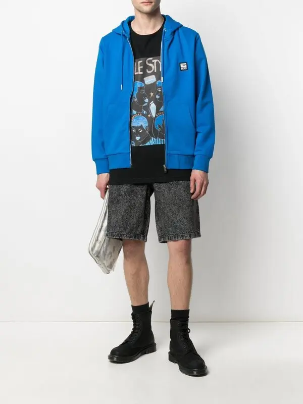 DIESEL® Marbled Effect Denim Shorts