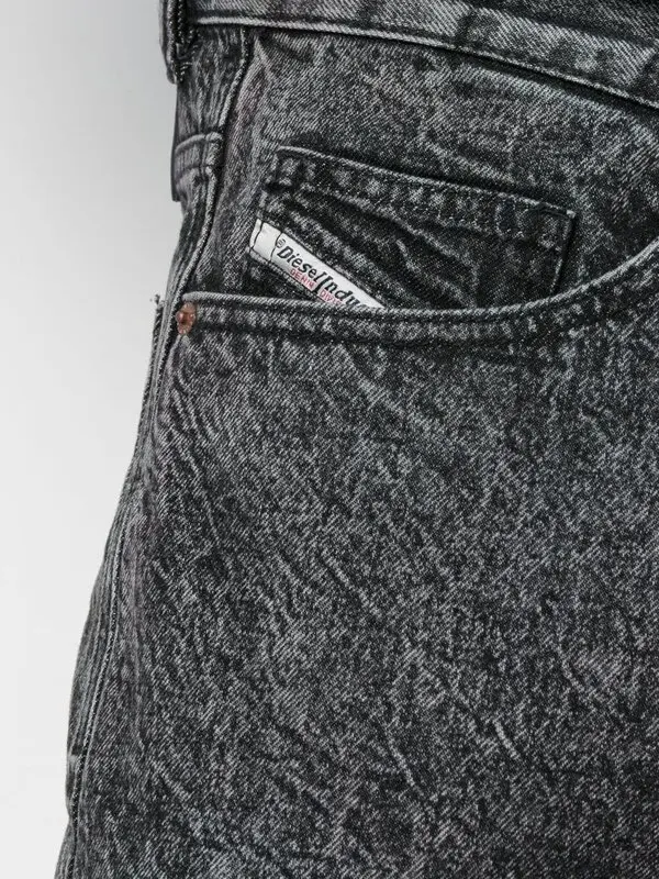 DIESEL® Marbled Effect Denim Shorts