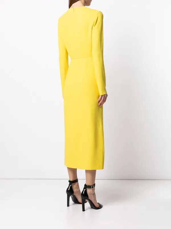 Giambattista Valli Front-slit Long-sleeved Dress