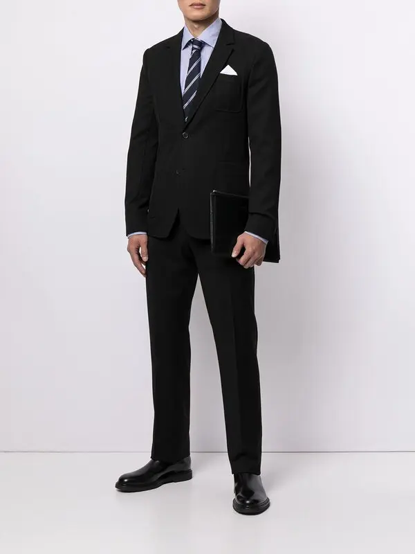 Ralph Lauren Purple Label Straight-leg Tailored Trousers - Black