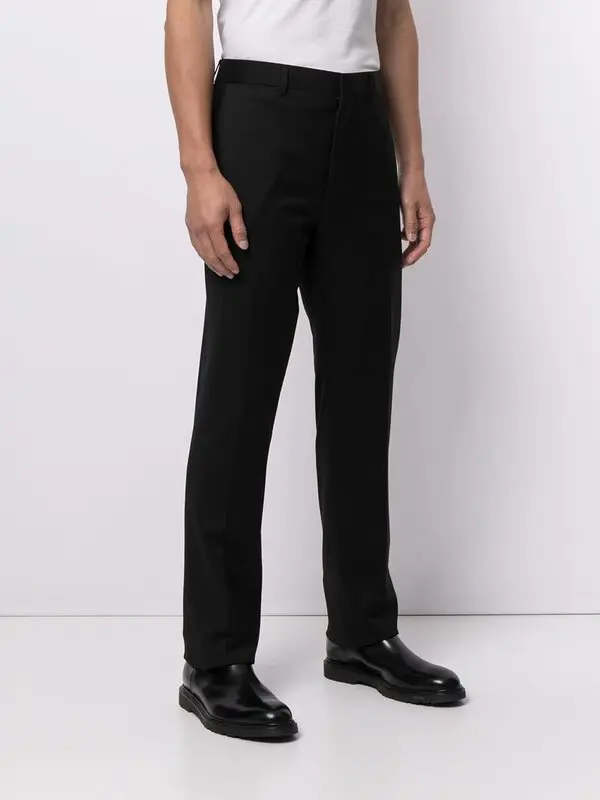 Ralph Lauren Purple Label Straight-leg Tailored Trousers - Black