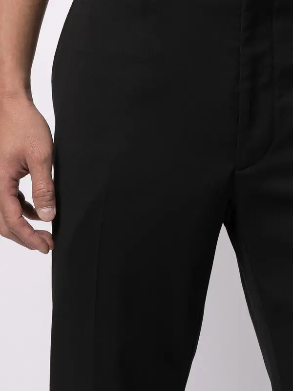 Ralph Lauren Purple Label Straight-leg Tailored Trousers - Black