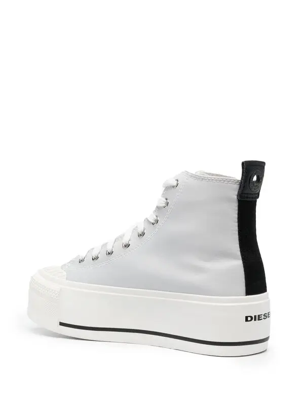 DIESEL S-ASTICO MC WEDGE 厚底 ハイカットスニーカー Diesel S-Astico Mc Wedge Trainers In Grey - 40% Off | Editorialist