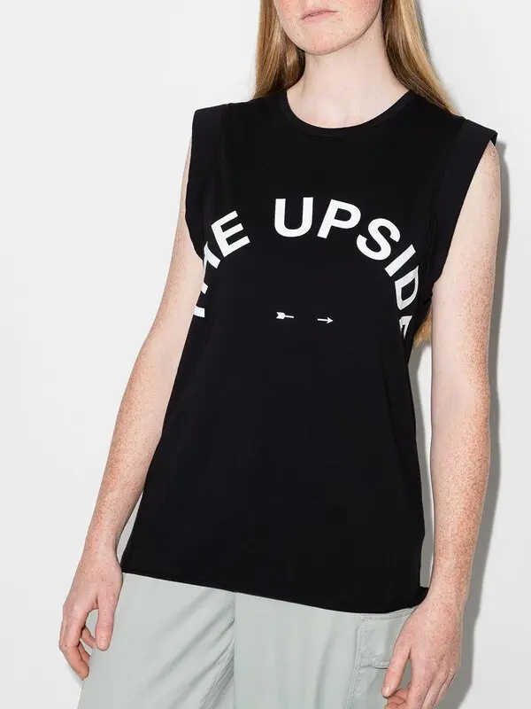 The Upside Logo-print Tank Top - Black