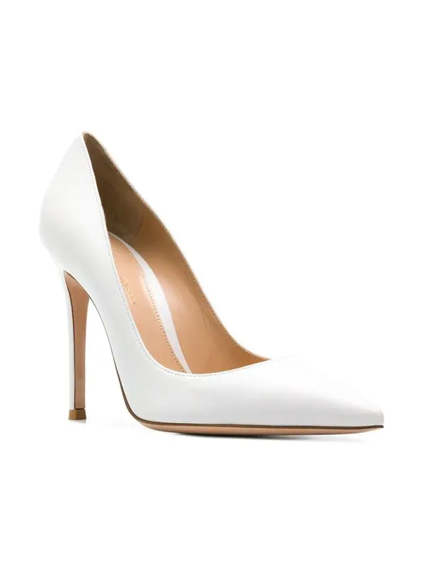 GIANVITO ROSSI 105mm Leather Pumps - White