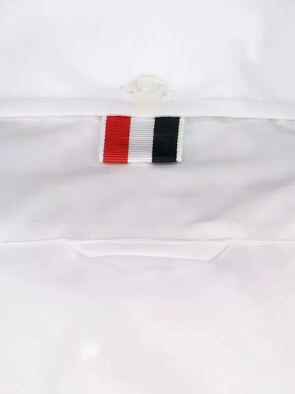 Thom Browne Logo-patch Cotton Shirt - White
