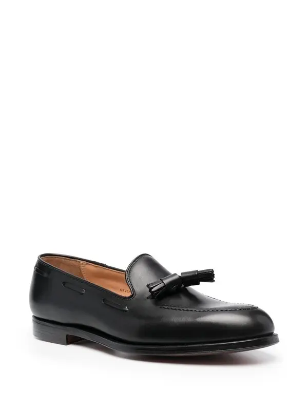 Crockett & Jones Cavendish Leather Loafers - Black