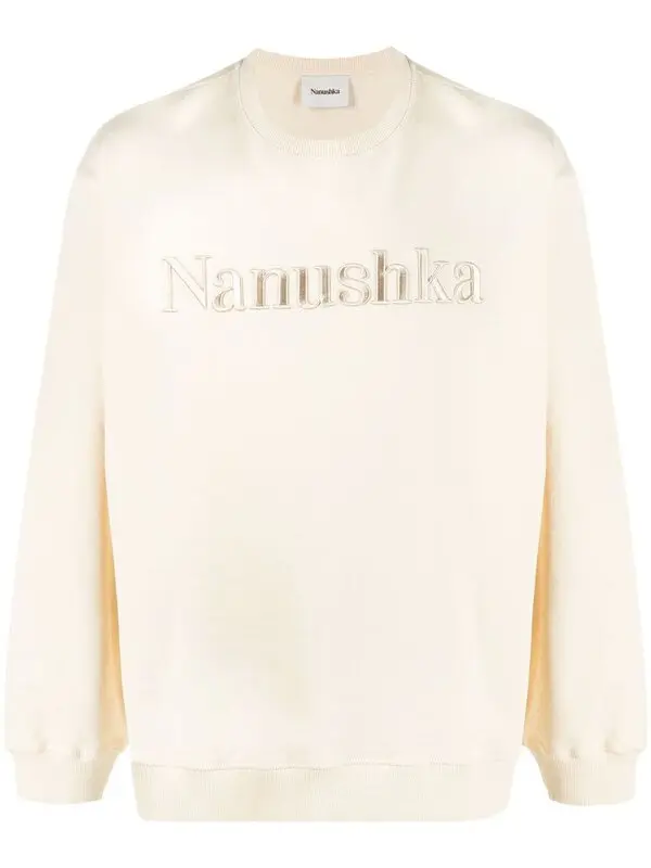 Nanushka Embroidered Logo Sweatshirt - Neutrals