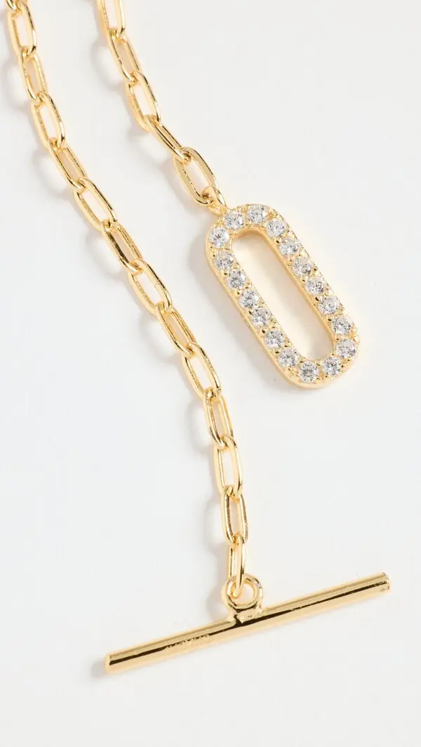 Shashi Jade Pave Chain Necklace