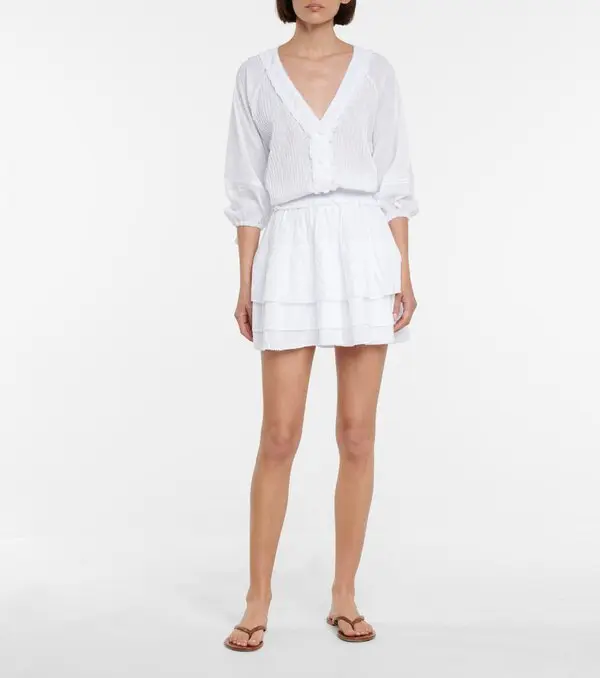 Poupette St Barth Ariel Cotton Minidress - White