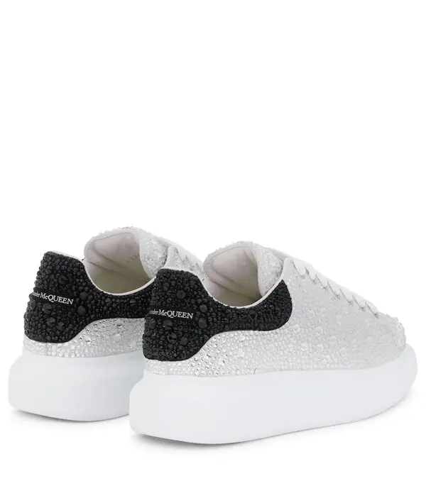 Alexander McQueen Oversized Embellished Leather Sneakers