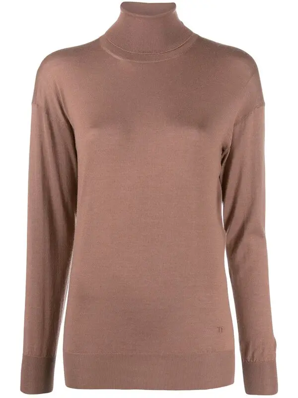 TOM FORD Roll Neck Fine Knit Jumper - Pink