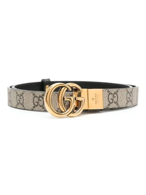 Gucci Gg Supreme Reversible Belt - Neutrals