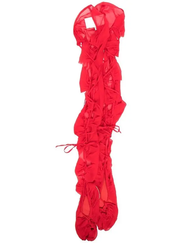 MAISON MARGIELA Tabi Toe Knee-high Socks - Red