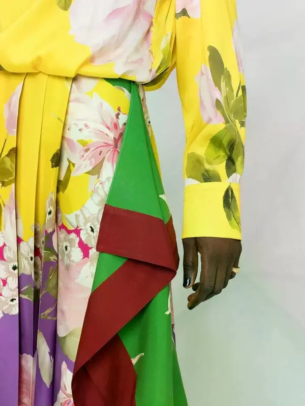 Valentino Garavani Floral-print Pleated Midi Dress