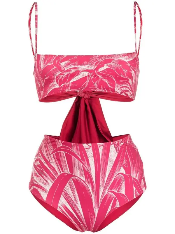Red Valentino Leaf-print Bikini