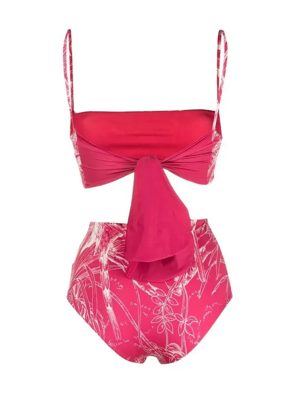 Red Valentino Leaf-print Bikini